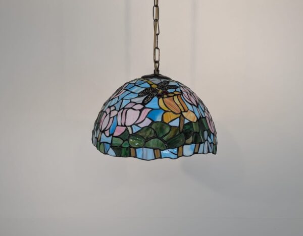 Overhanging lamp Tiffany style chandelier with dragonfly - Ant-art